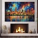 Abstract Detroit Skyline Painting, Detroit Canvas Print, Detroit Wall ...
