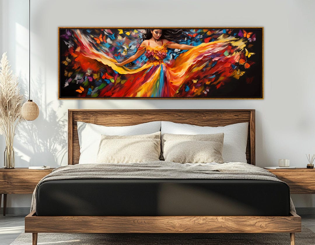 Beautiful Latin Woman Dancing Painting Canvas Print, Abstract Latin ...