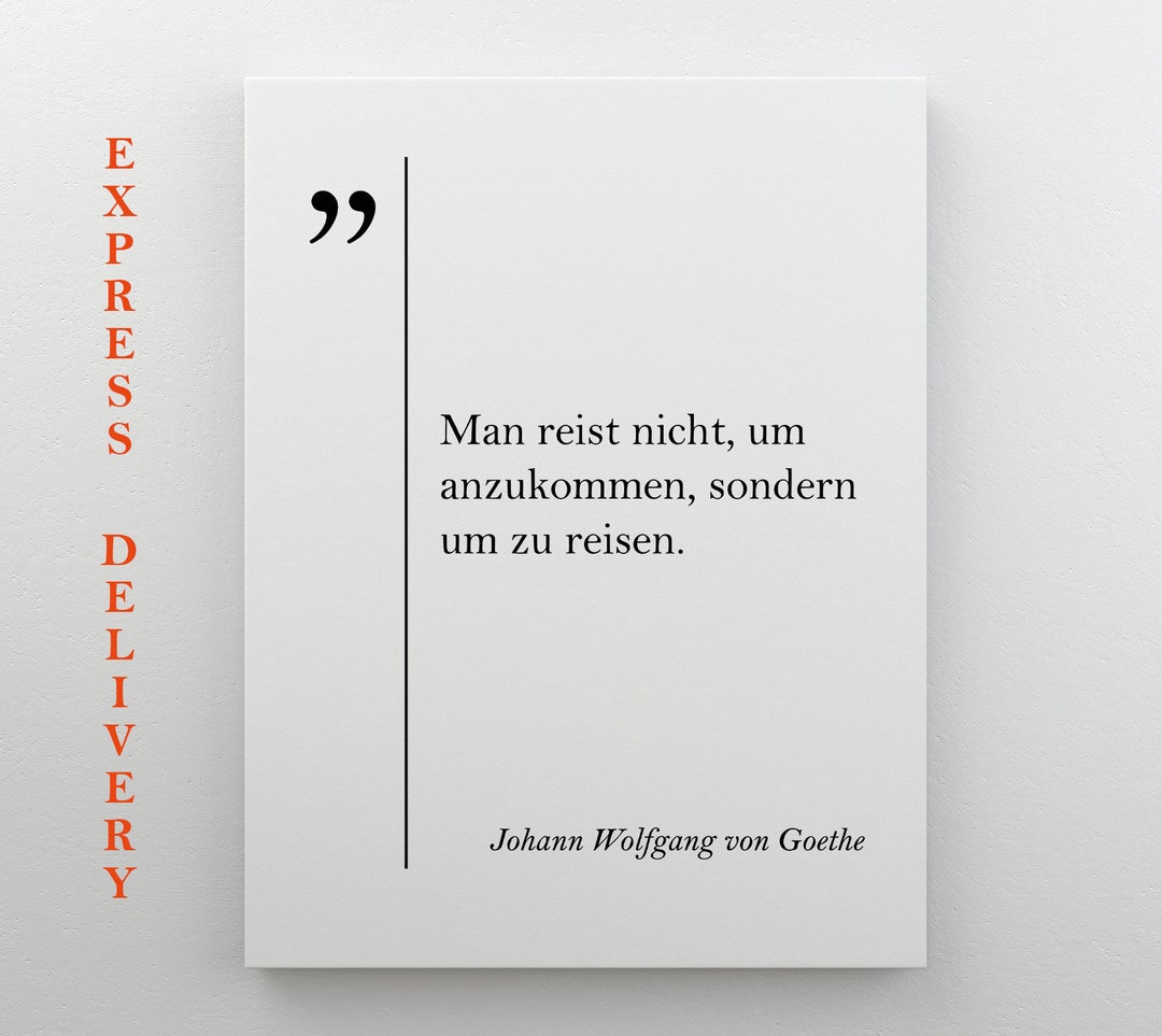 Goethe Quote Canvas Print, Goethe Poster, Deutsche Zitaten, German ...