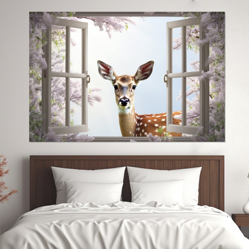 Deer Canvas Art - Etsy