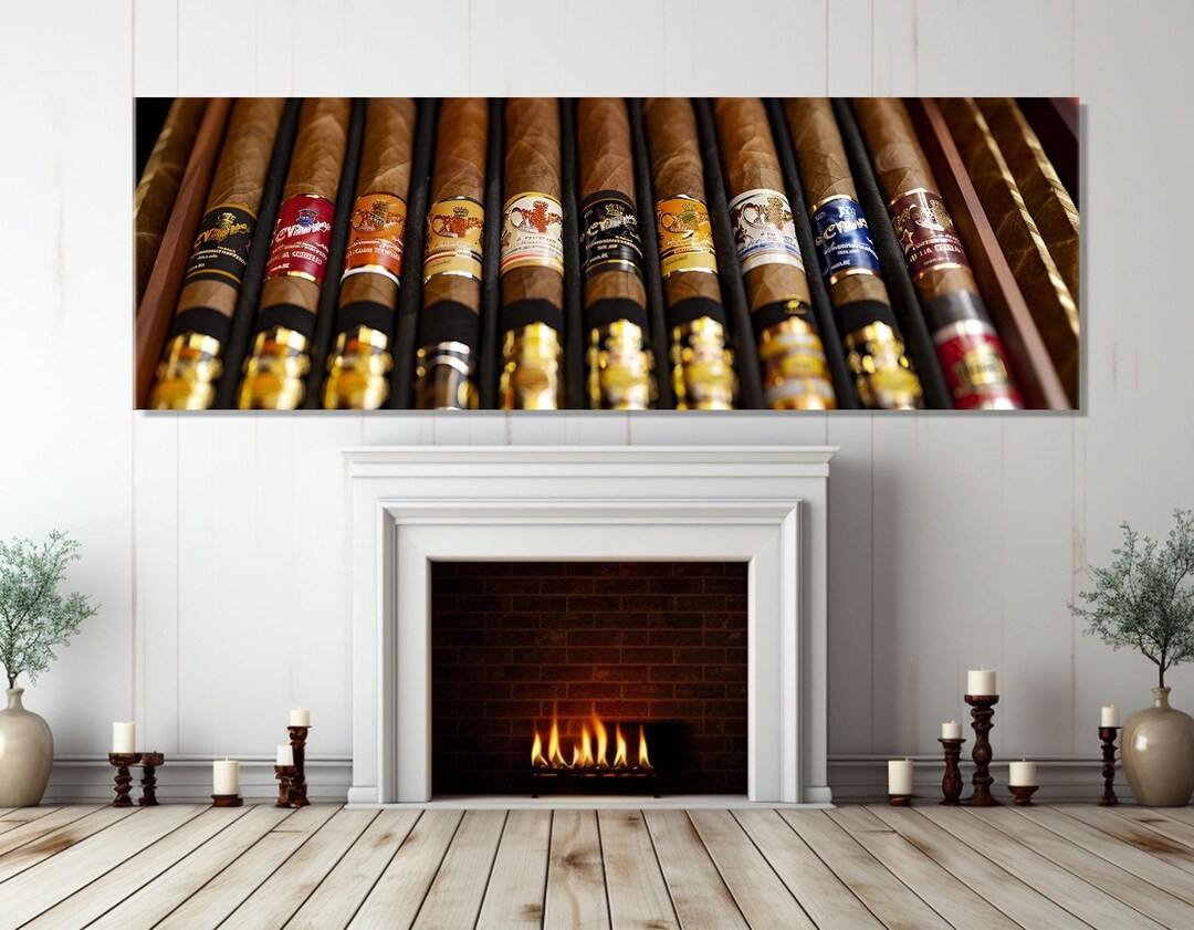 Large Cigars Canvas Print, Cigars Wall Art, Cigar Club Decor, Boss Gift ...