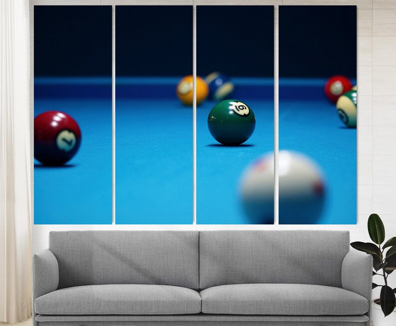 Billiards Wall Decor Billiards Canvas Art Billiards Wall - Etsy