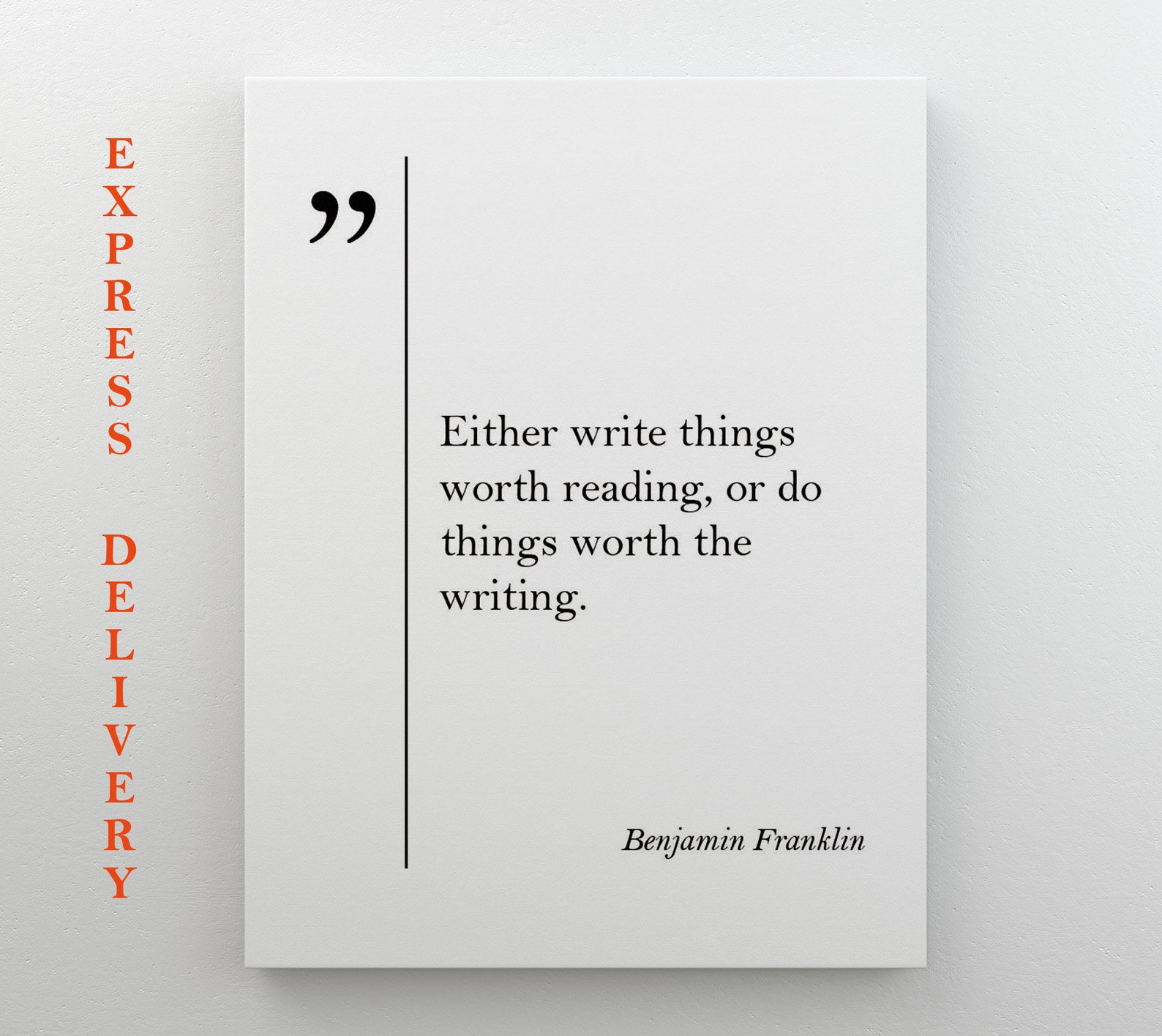 Benjamin Franklin Quote Canvas Print History Teacher Gift - Etsy