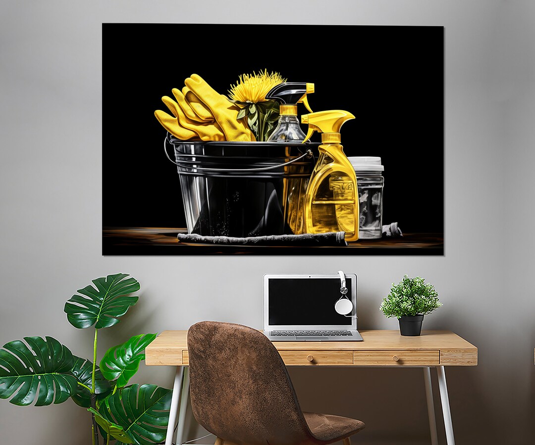 Cleaning Wall Art, Cleaning Tools Canvas Print, Cleaning Company Wall ...