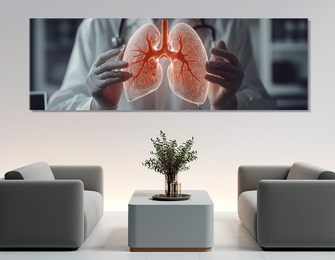 Human Lungs Wall Art, Pulmonologist Gift, Pulmonologist Office Decor ...