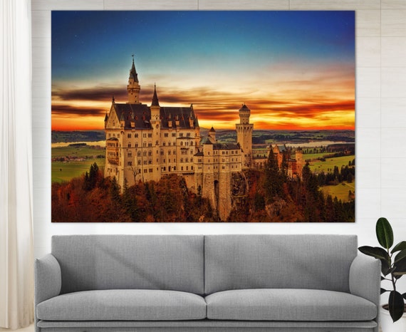 German Castle Hohenzollern Canvas Print Germany Wall Decor | Etsy