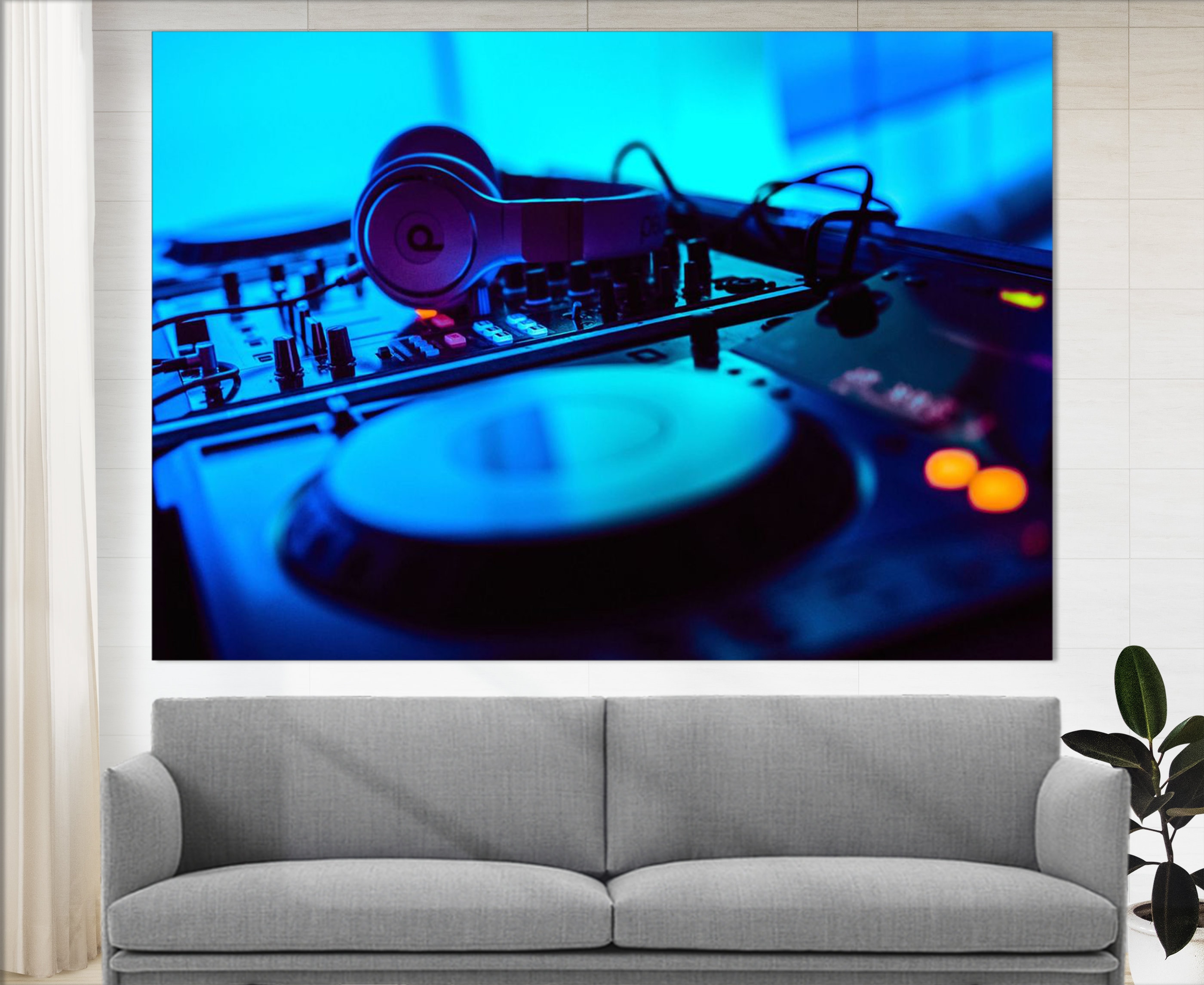 Dj Mixer Canvas Print Dj Gift Night Club Wall Decor Dj Wall | Etsy