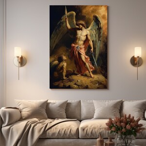St. Michael the Archangel Canvas Print, Roman Catholic Wall Art, St ...