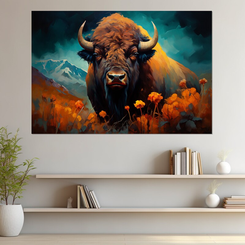 Bison Print - Etsy