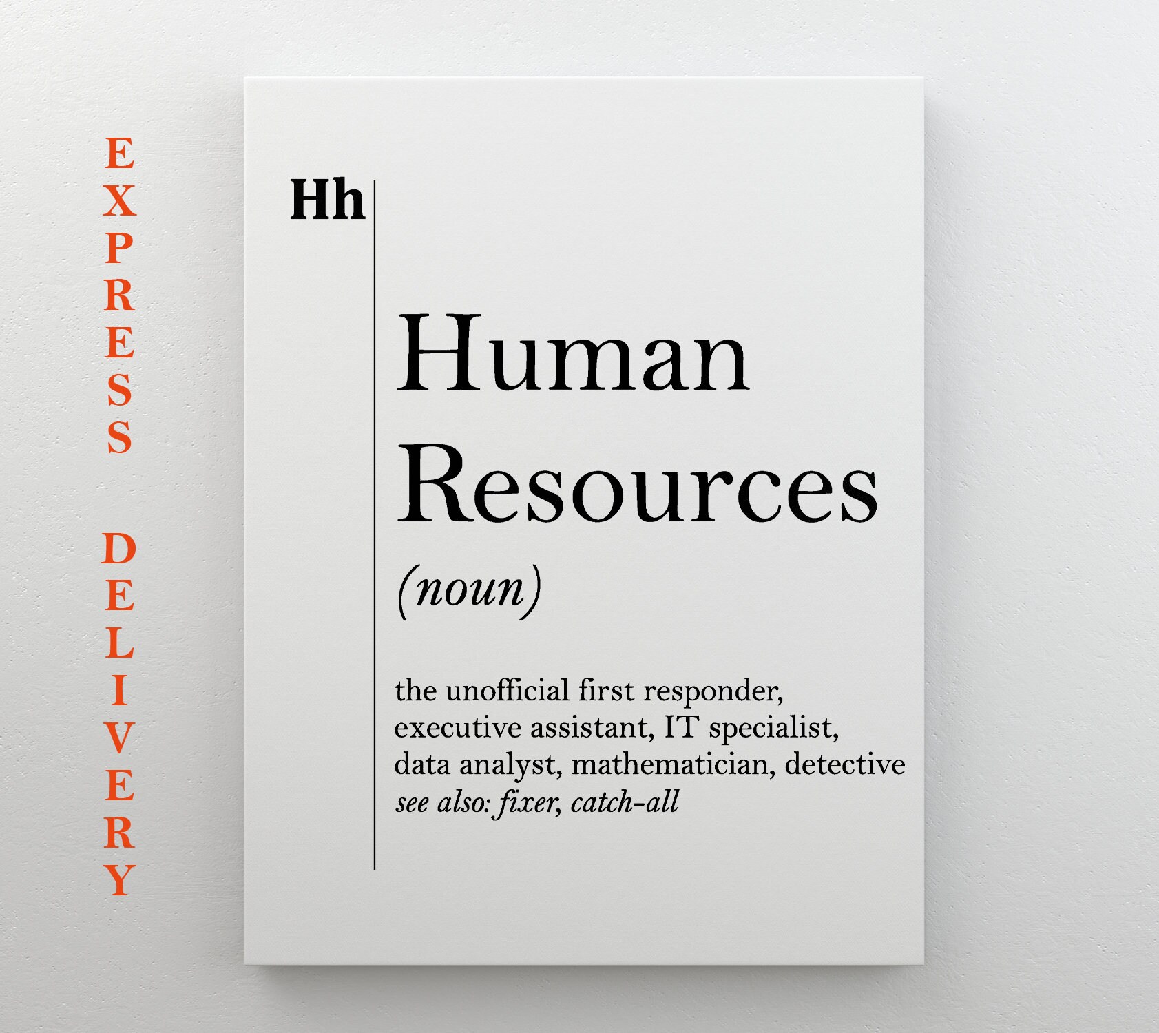 HR Office Decor Human Resources Gift Hr Canvas Art Hr | Etsy