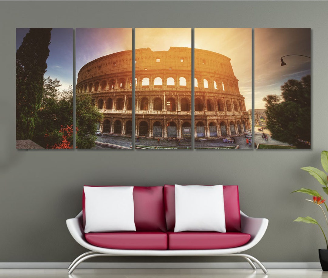 Colosseum Rome Panoramic Canvas Print Rome Wall Art - Etsy