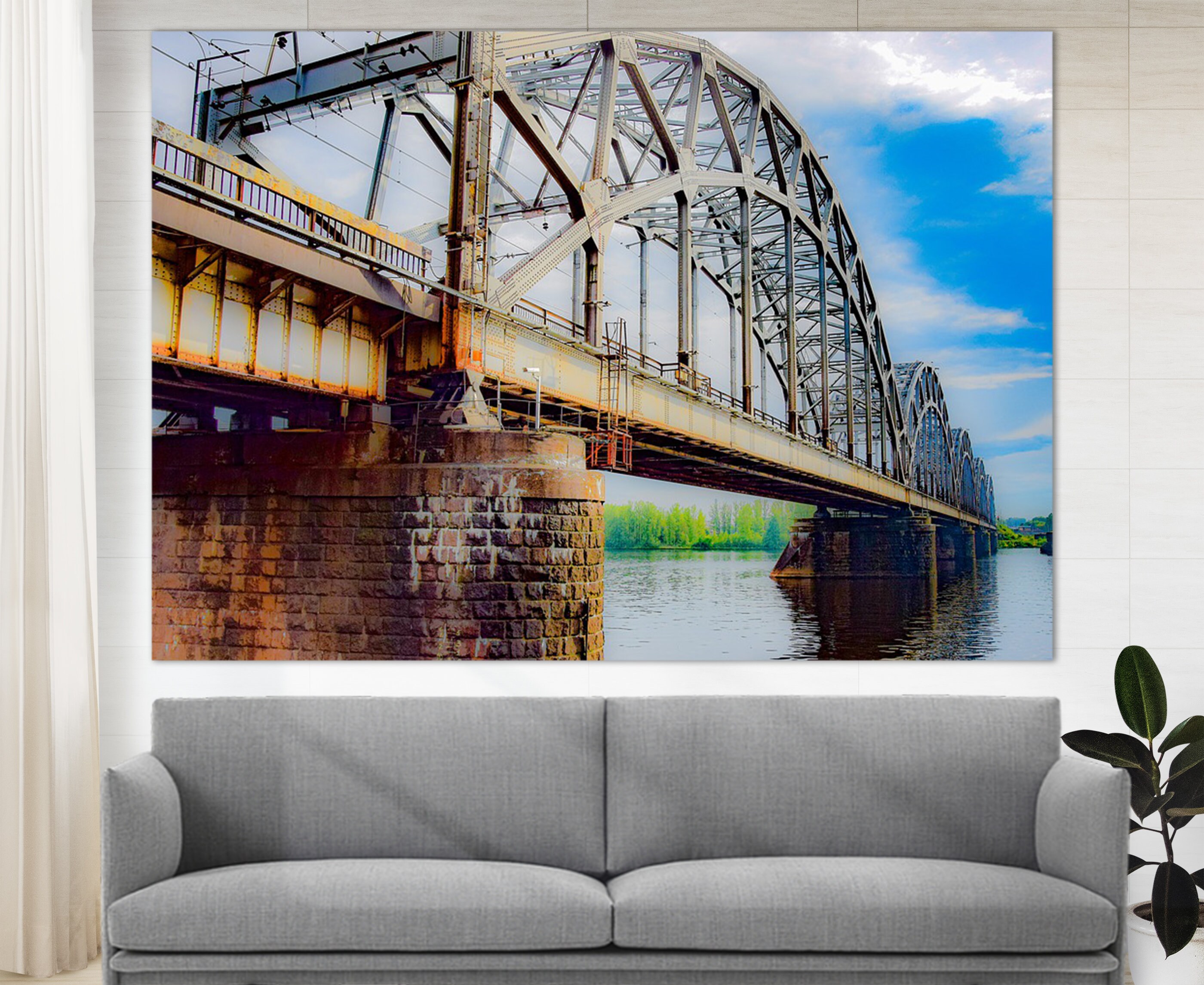 Riga Bridge Canvas Art Riga Wall Art Riga Photo Latvia Wall - Etsy