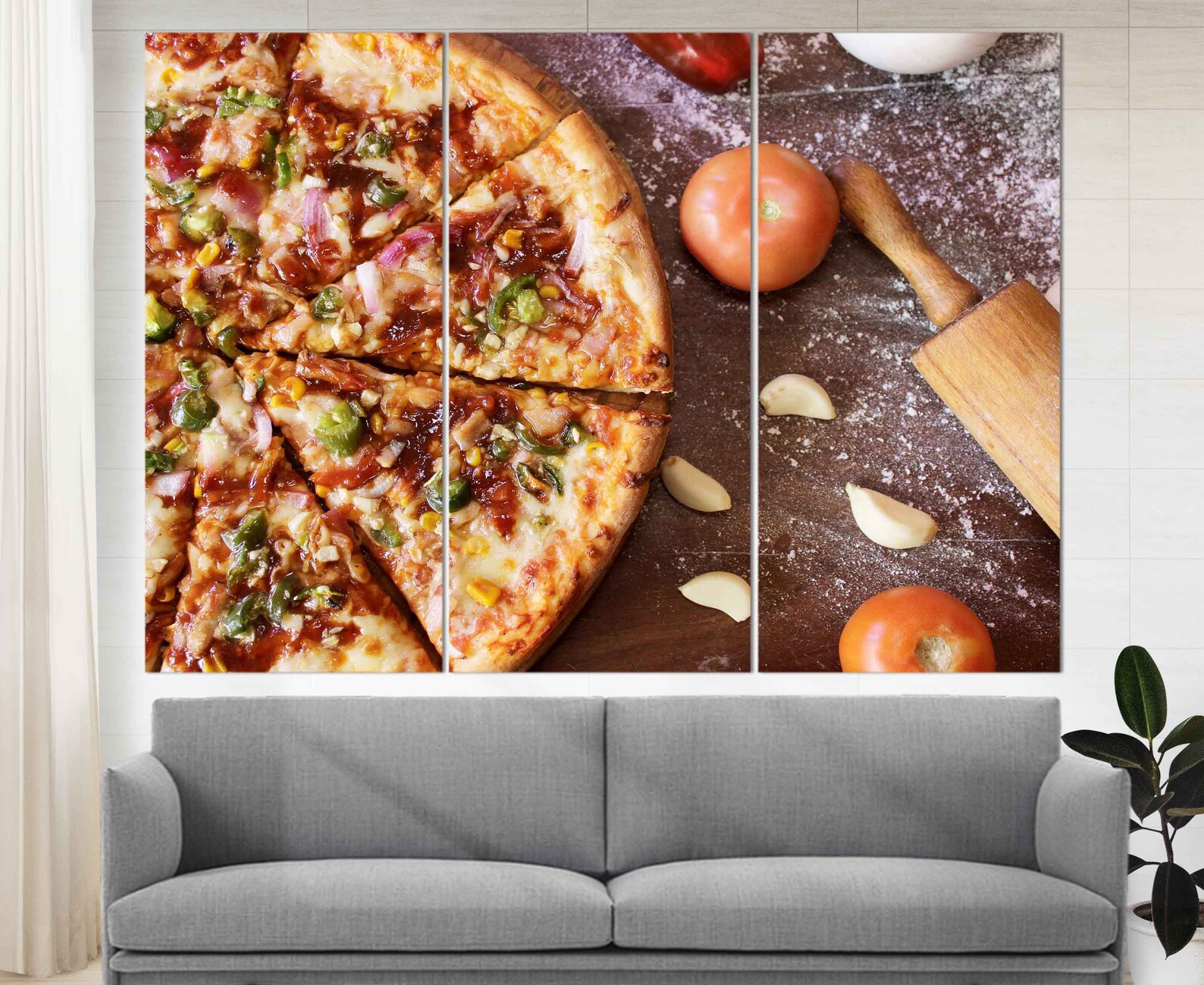 Pizza Wall Art Chef Gift Pizza Canvas Print Pizzeria Wall | Etsy