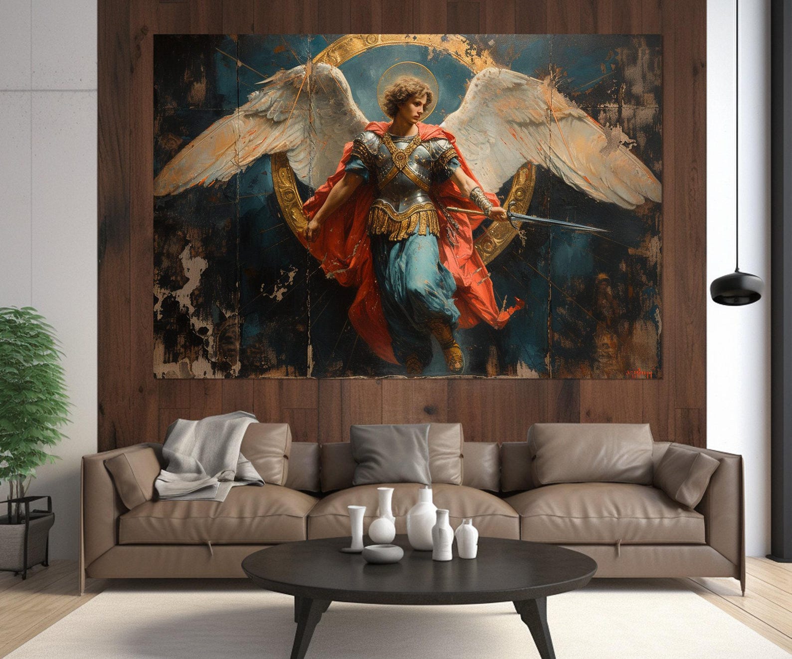 Saint Michael the Archangel Canvas Art, Roman Catholic Wall Art, St ...
