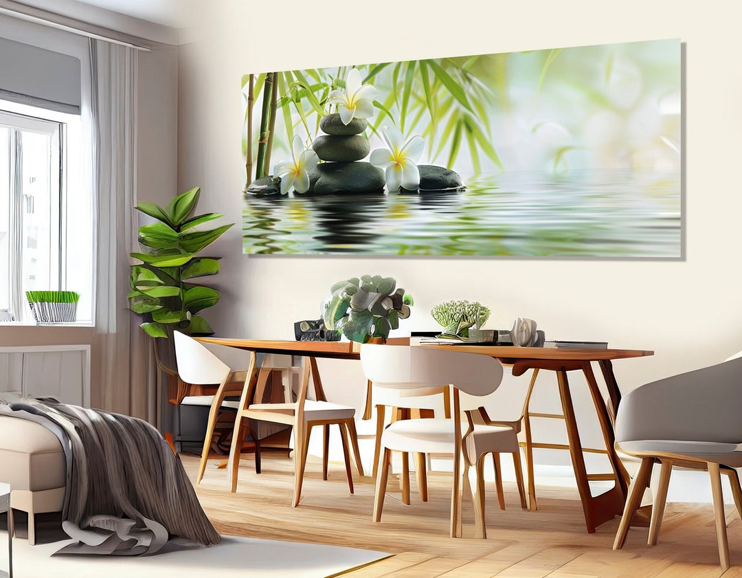 Modern Bedroom Wall Decor, Spa Abstract Canvas Print, Spa Wall Art ...