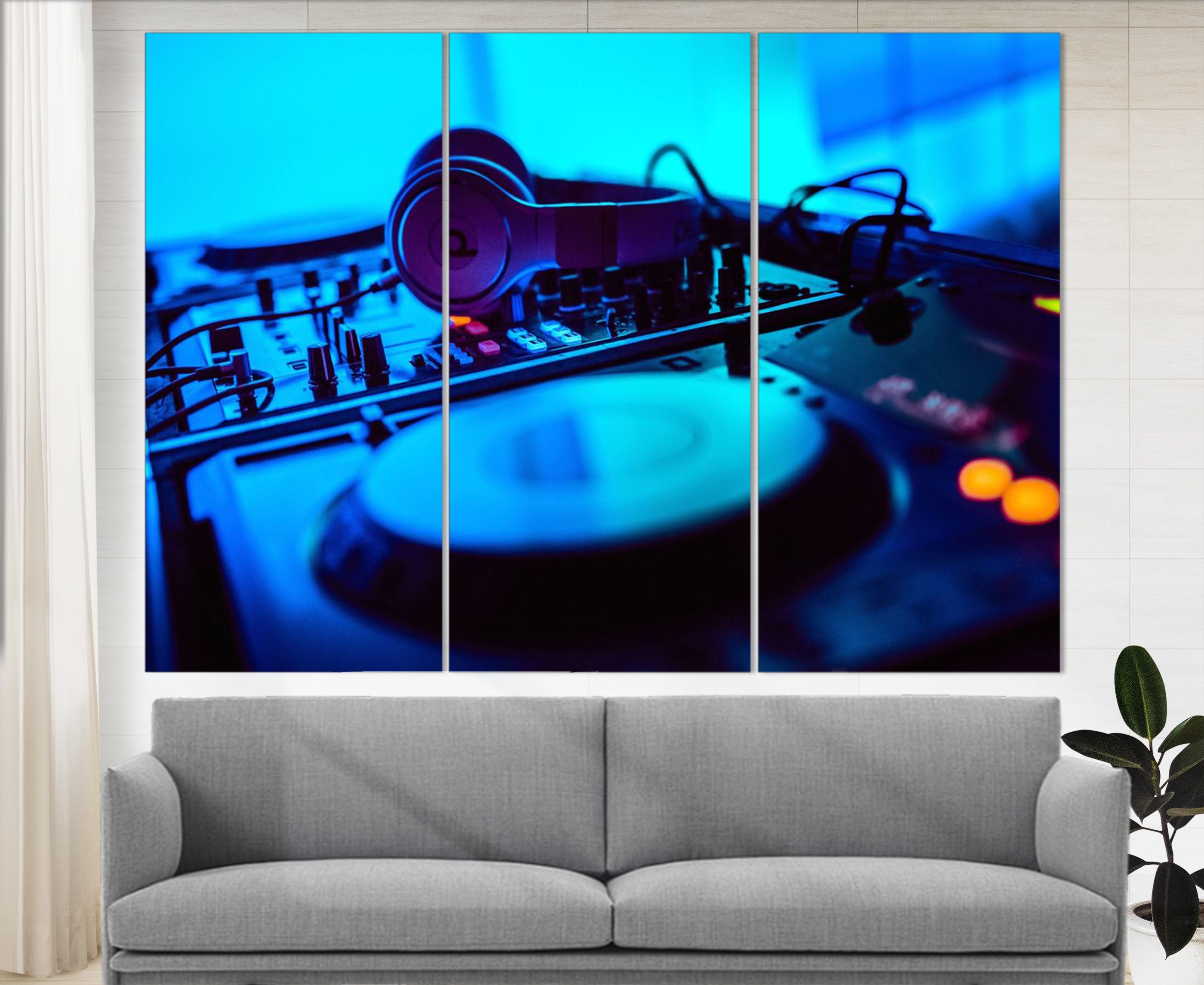 Dj Mixer Canvas Print Dj Gift Night Club Wall Decor Dj Wall | Etsy