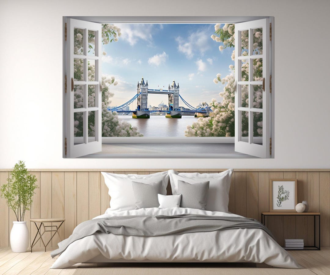Open Window With Tower Bridge in London View Canvas Print, London ...