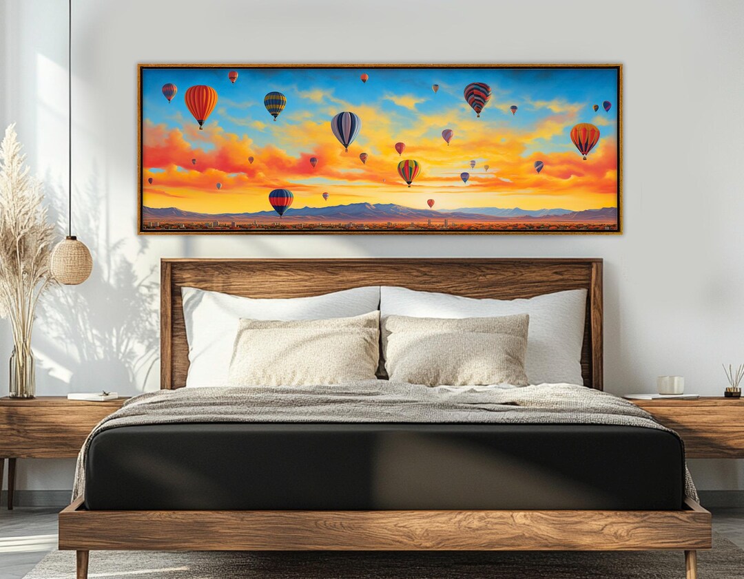 Scenic Albuquerque Wall Art, Albuquerque Balloon Festival Canvas Print ...