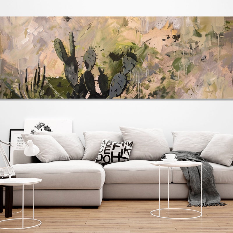 Abstract Cactus Painting - Etsy
