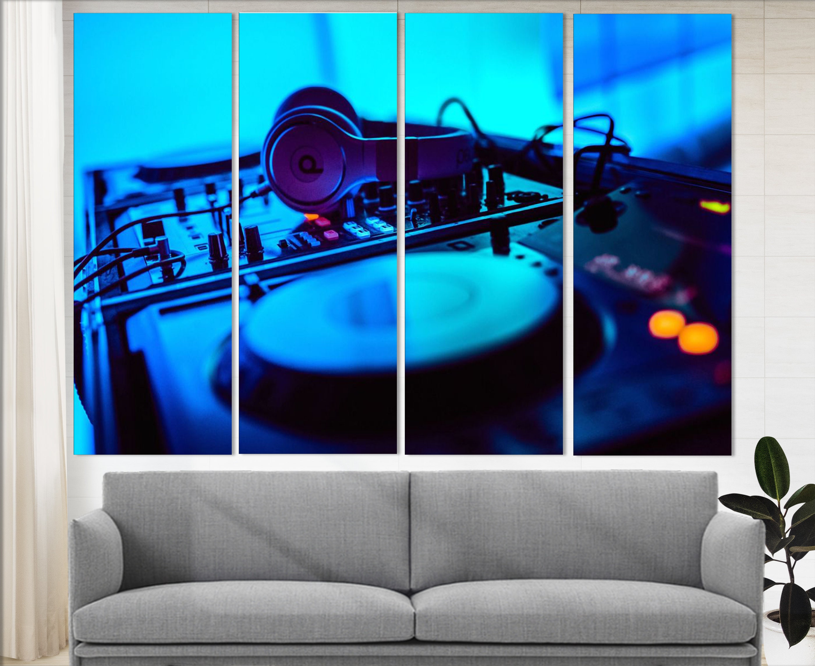 Dj Mixer Canvas Print Dj Gift Night Club Wall Decor Dj Wall - Etsy