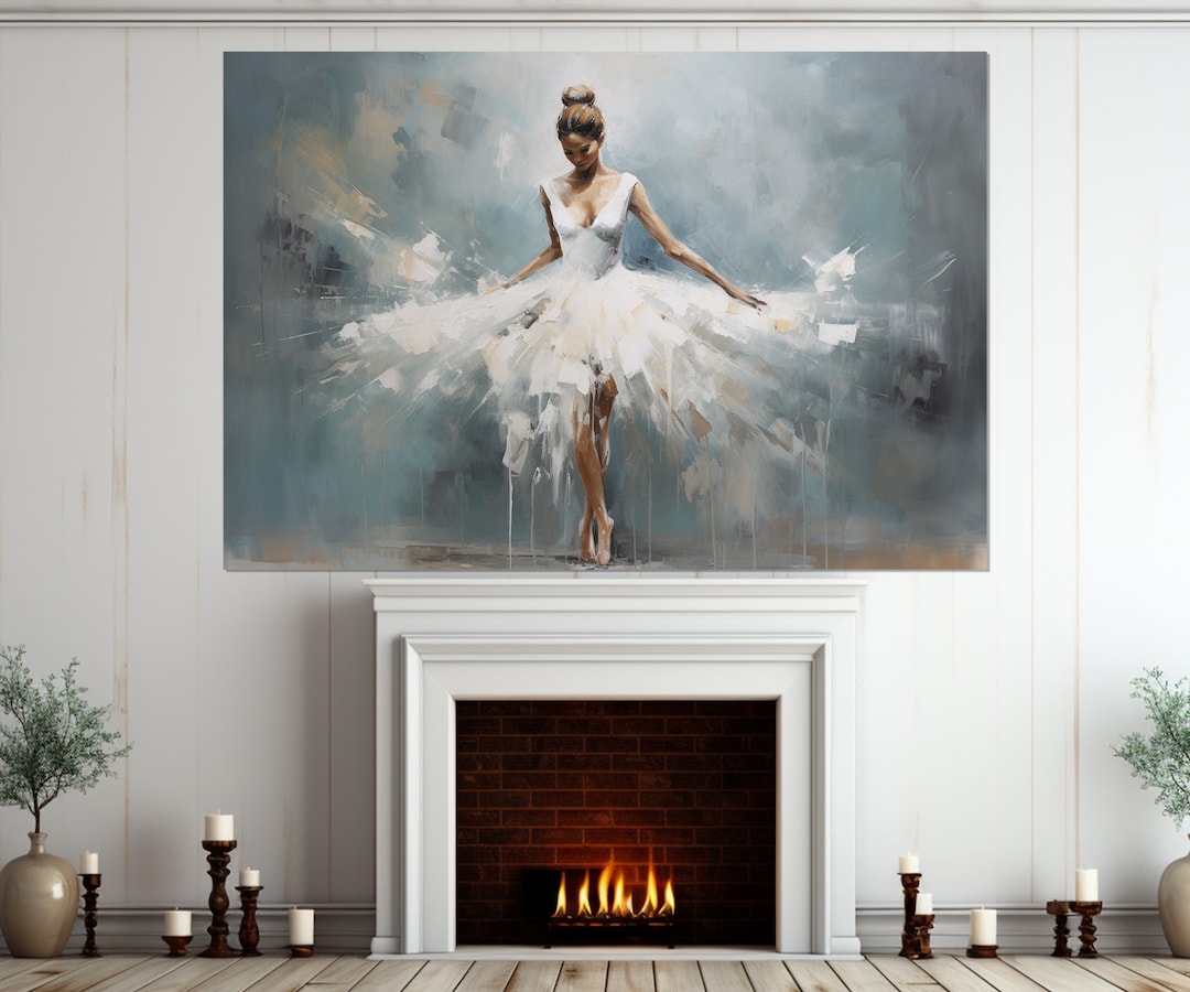 Beautiful Ballerina Painting Canvas Print, Abstract Ballet Wall Art ...
