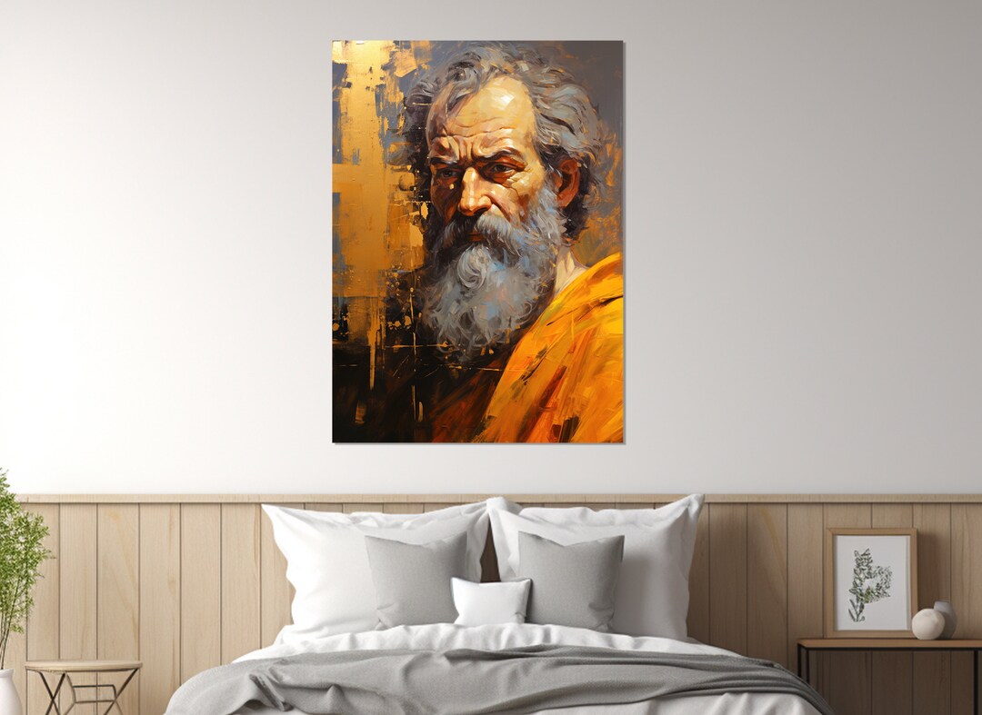 Abstract Apostle Paul Painting Canvas Print, Roman Catholic Wall Art ...