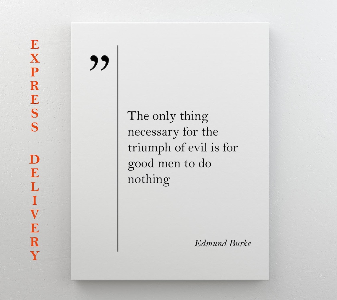 Edmund Burke Quote Canvas Print Motivational Art Burke Wall Art ...