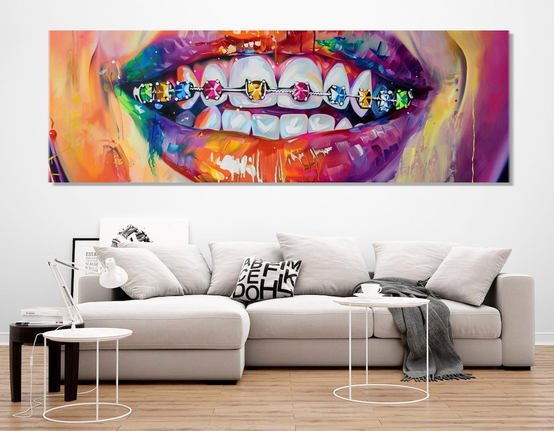 Abstract Braces Painting Canvas Print, Framed & Ready to Hang - Etsy