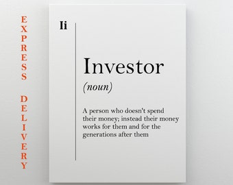 TRANSPARENT Investor Poster, Investor Definition, Investor Gift ...