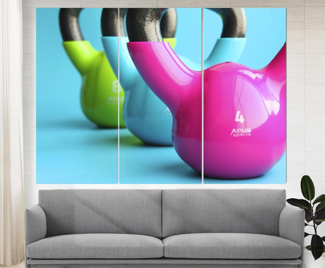 Women Fitness Motivation Canvas Art Workout Motivation Pink Gym Decor