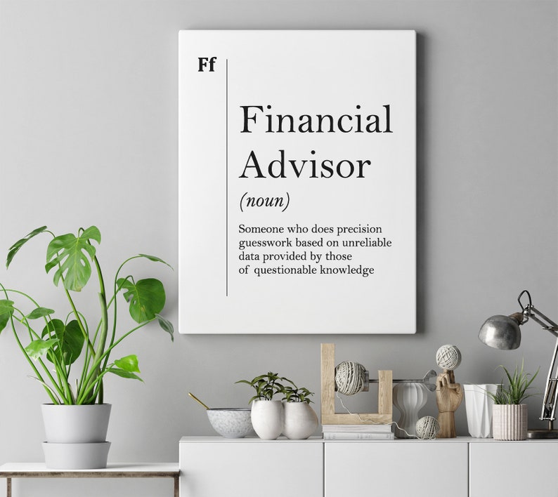 Financial Advisor Definition Canvas Print Financial Advisor | Etsy