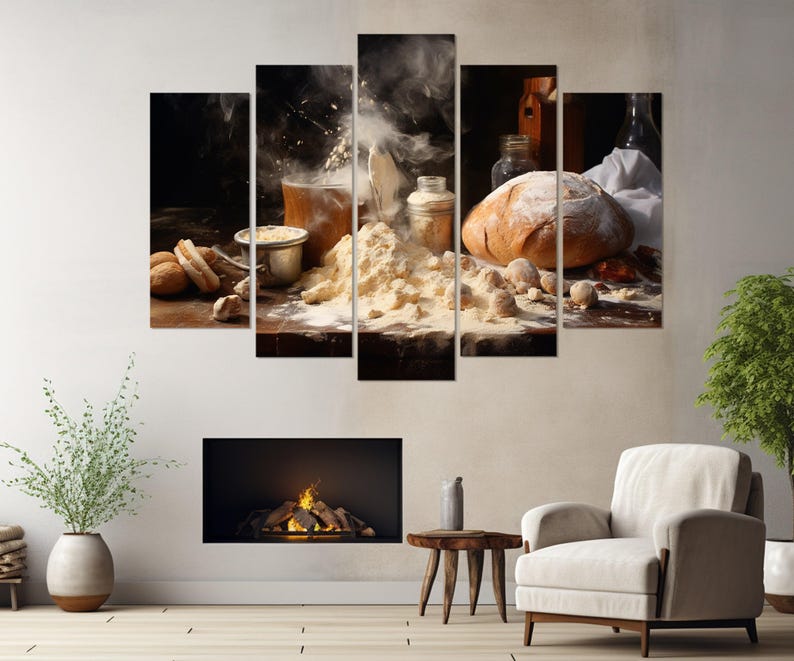 Bakery Wall Decor, Baker Gift, Bread Wall Art, Kitchen Wall Decor ...