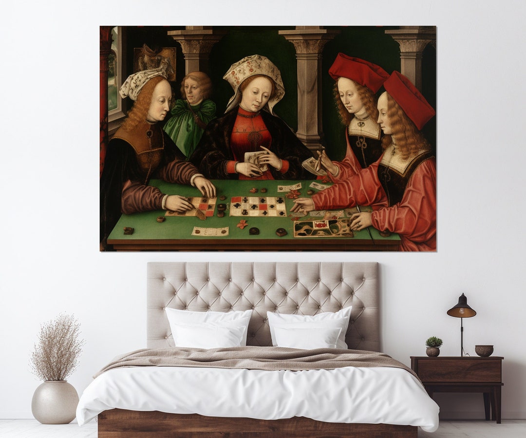 Medieval Casino Painting Canvas Print, Casino Wall Art, Casino Wall ...