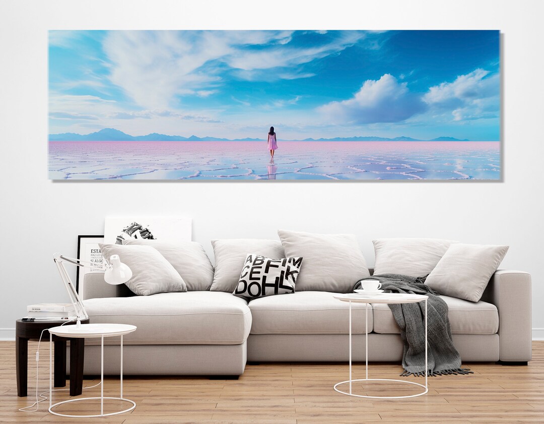 Beautiful Salar De Uyuni Panoramic Canvas Print, Salar De Tunupa ...