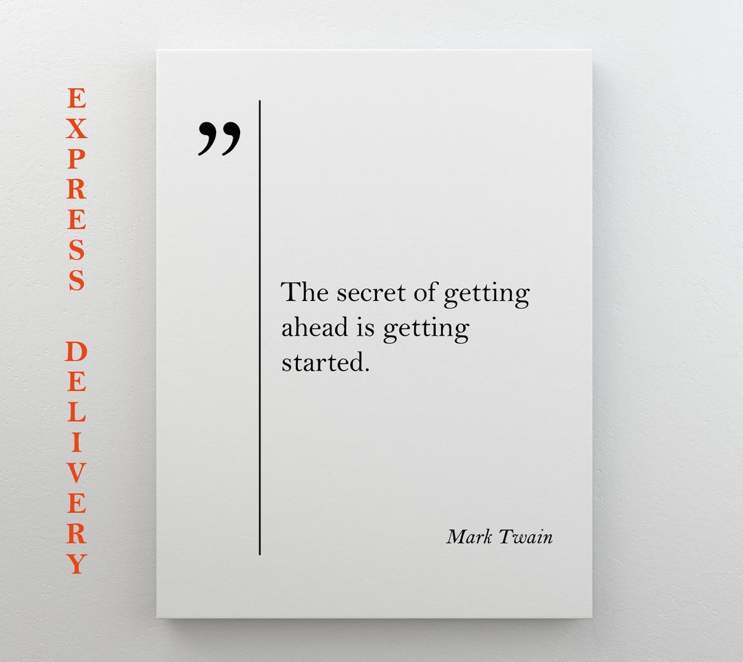 Mark Twain Quote Canvas Print Motivational Wall Art Mark Twain Art ...