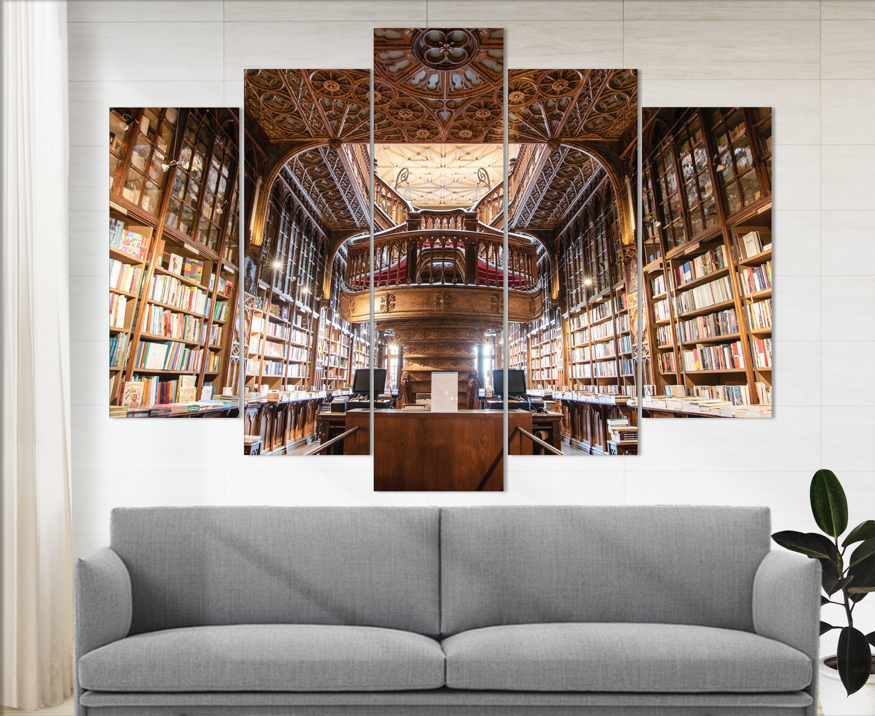 Library Canvas Print Library Wall Art Library in Porto - Etsy Australia