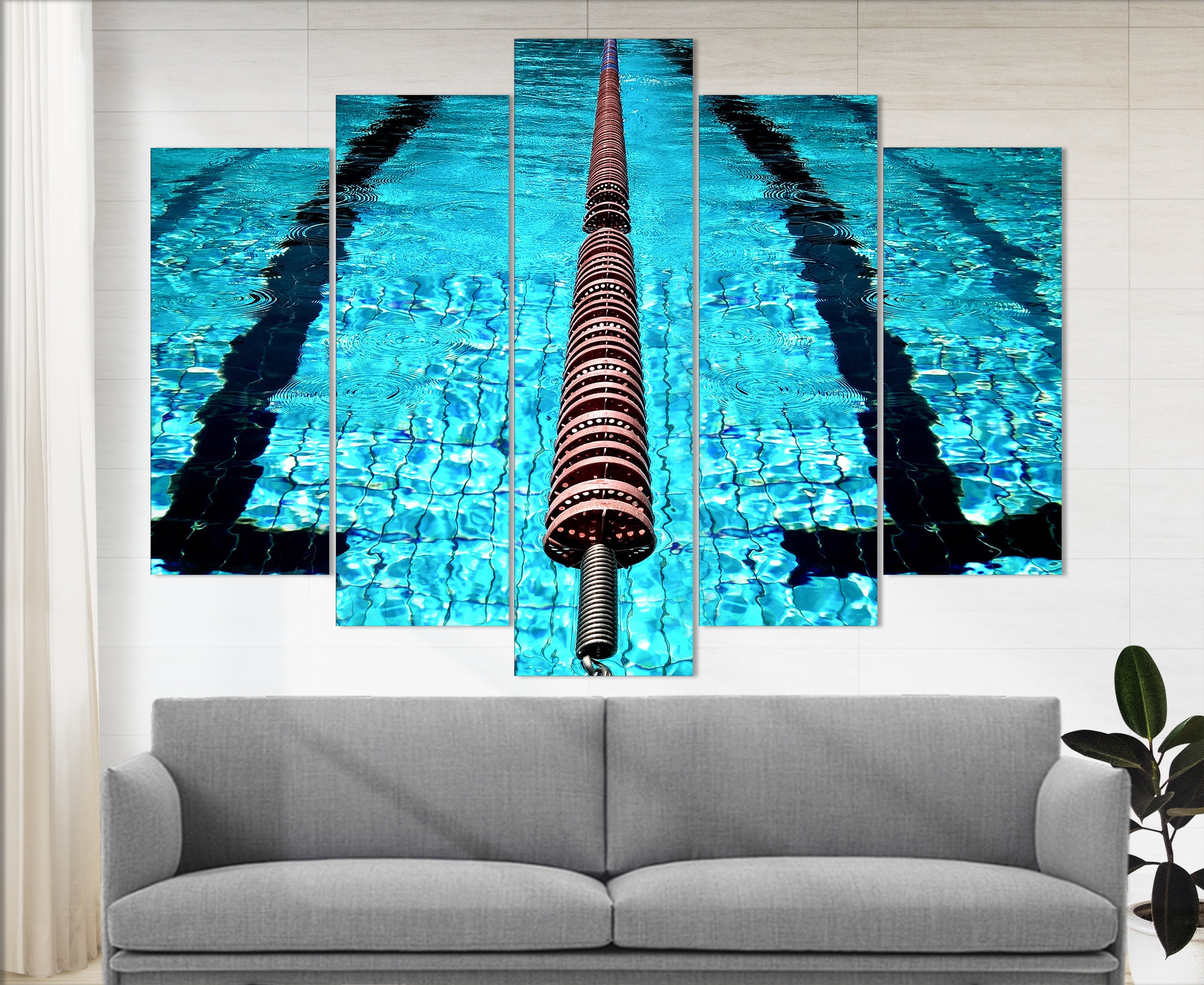 Swimming Pool Underwater Canvas Art Swimming Wall Art | Etsy