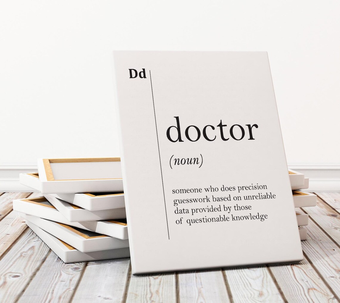 Doctor Canvas Art Doctor Definition Gift for Doctor Office Decor ...