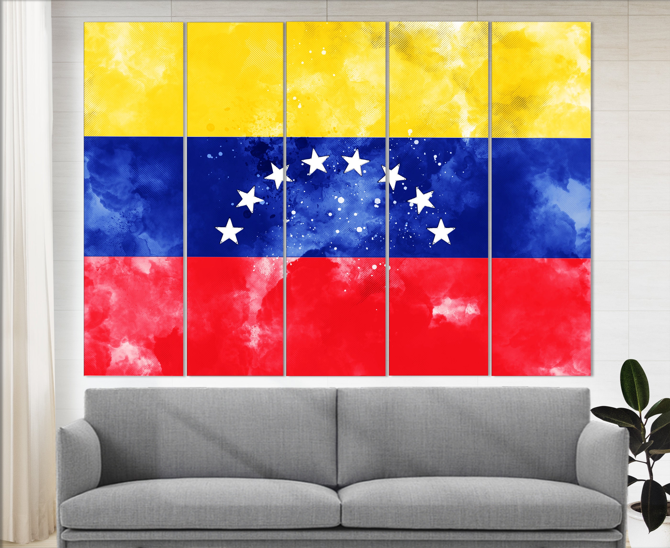 Venezuela Flag Canvas Print Venezuela Wall Art Flag of - Etsy UK