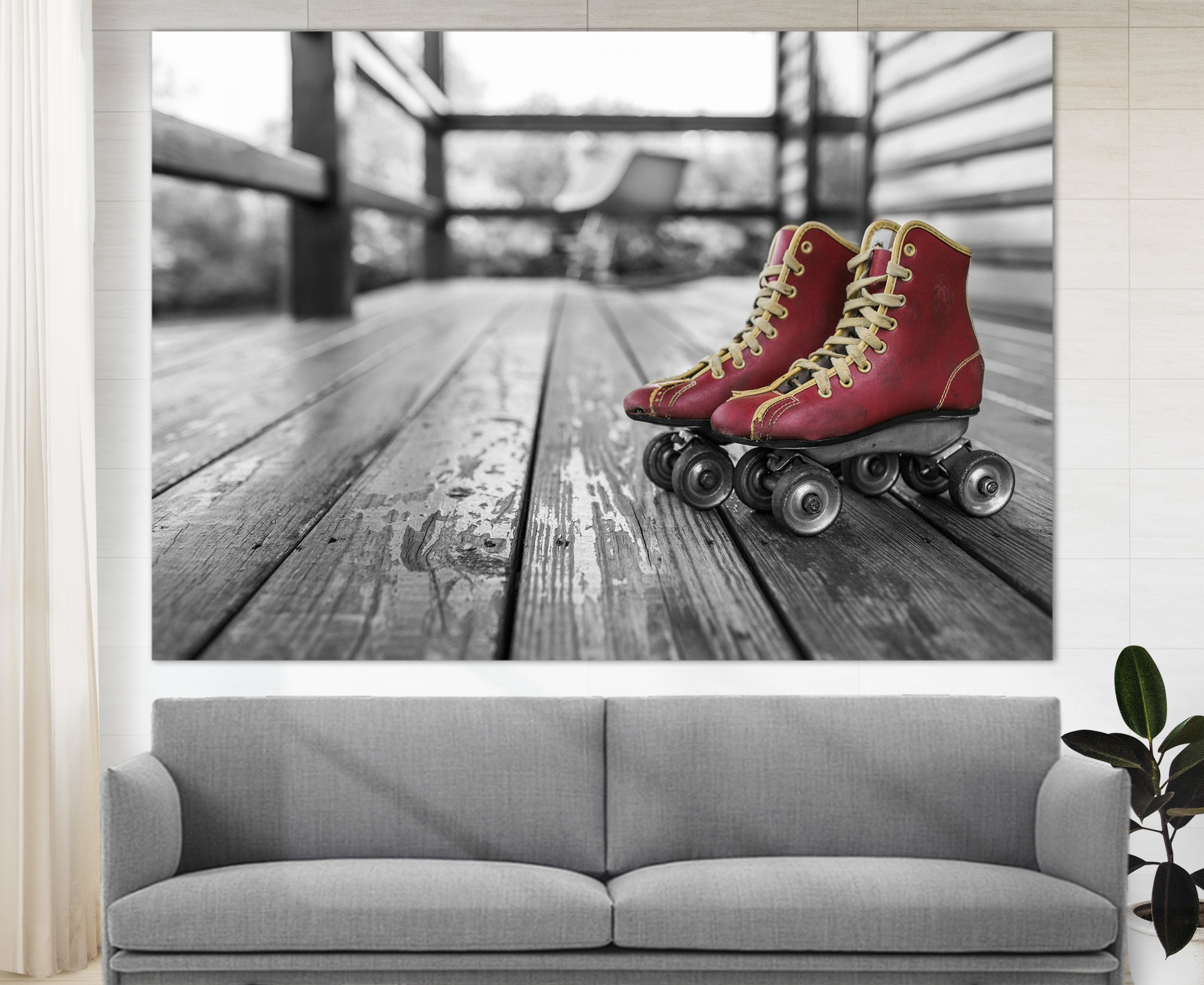 Vintage Rollers Canvas Print Roller Gift Skater Gift - Etsy