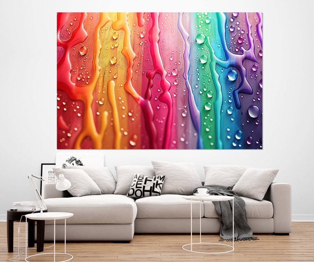Abstract LGBT Wall Art, LGBT Canvas Print, Rainbow Wall Art, LGBT Wall ...