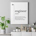 Engineer Canvas Art Engineer Definition Print Engineer Gift - Etsy