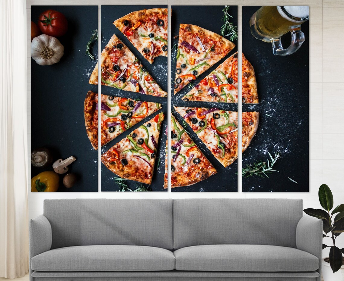 Pizza Canvas Art Pizza Print Pizza Wall Art Kitchen Wall - Etsy