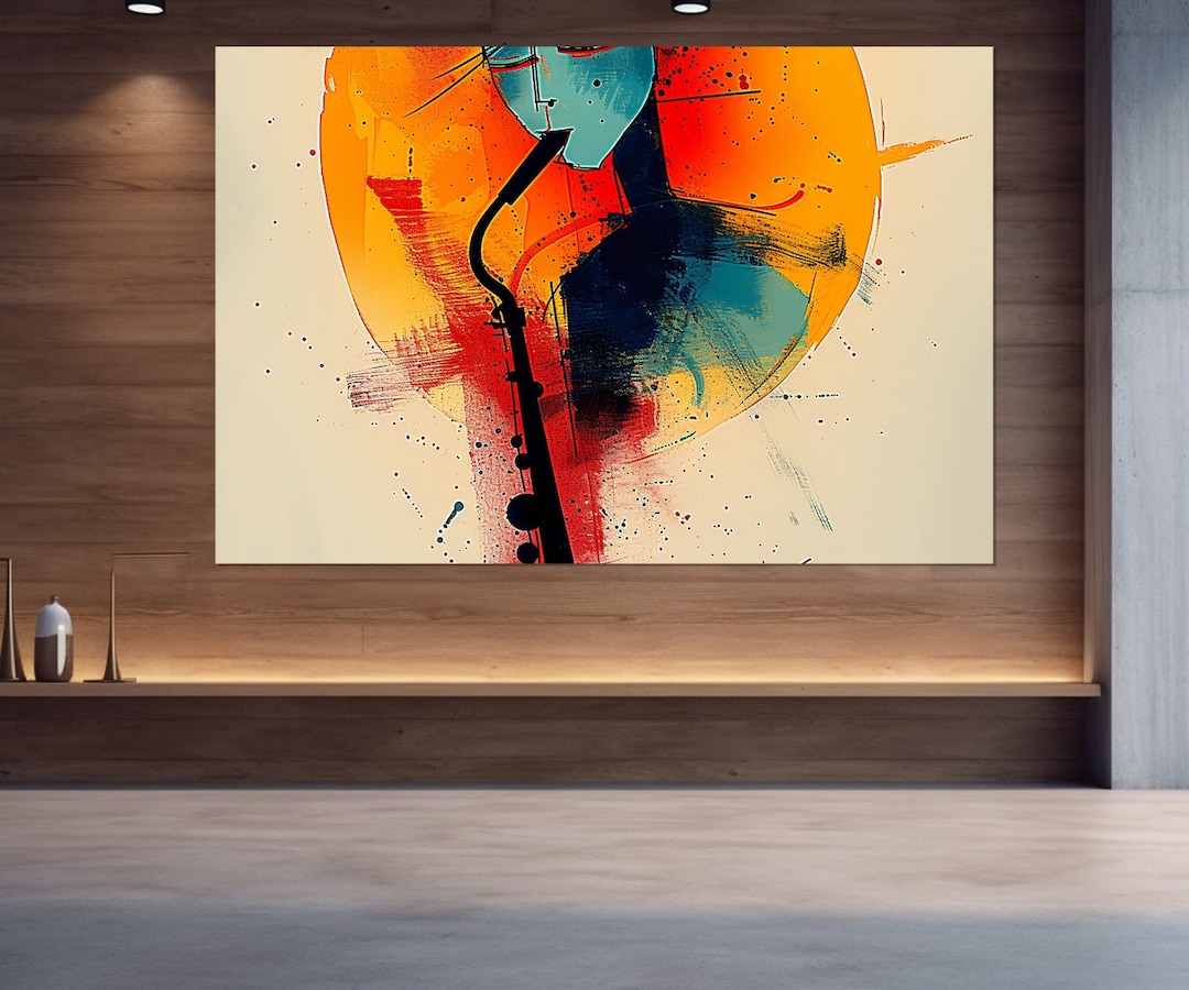 Abstract Music Canvas Print, Music Wall Decor, Minimalist Music Art ...