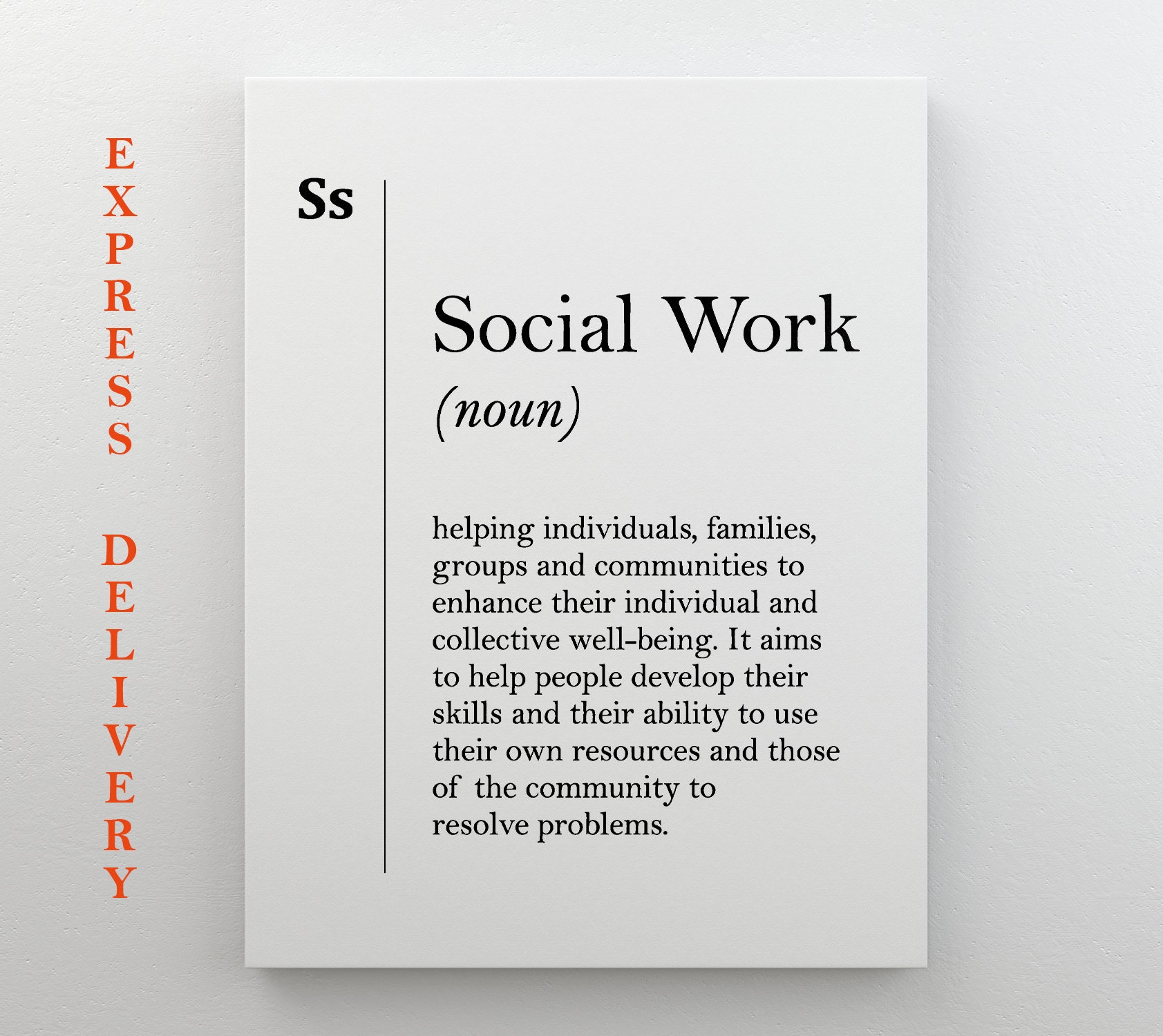Social Work Definition Canvas Print Social Worker Gift - Etsy Social Work Definition Canvas Print Social Worker Gift - Etsy