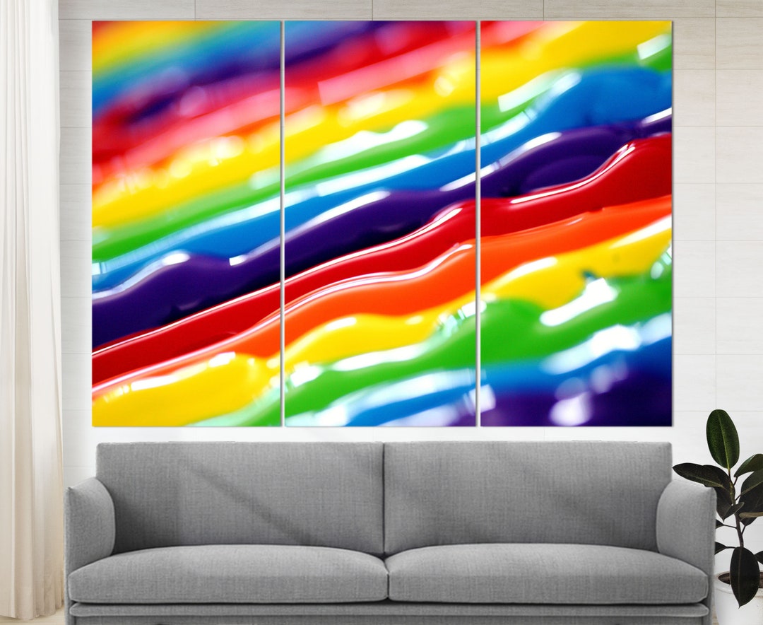 Abstract LGBT Wall Art LGBT Canvas Print Rainbow Wall Art - Etsy