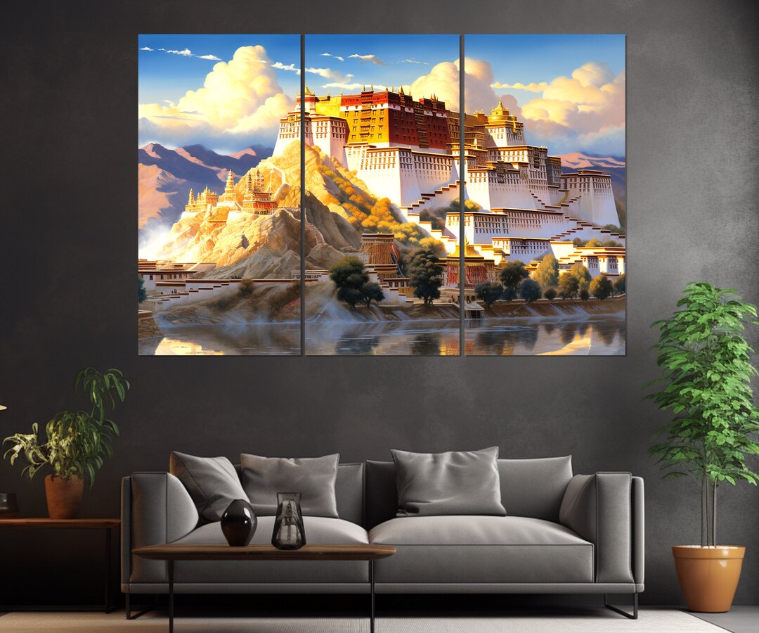 Potala Palace in Lhasa, Tibet Canvas Print, Ancient China Wall Art ...