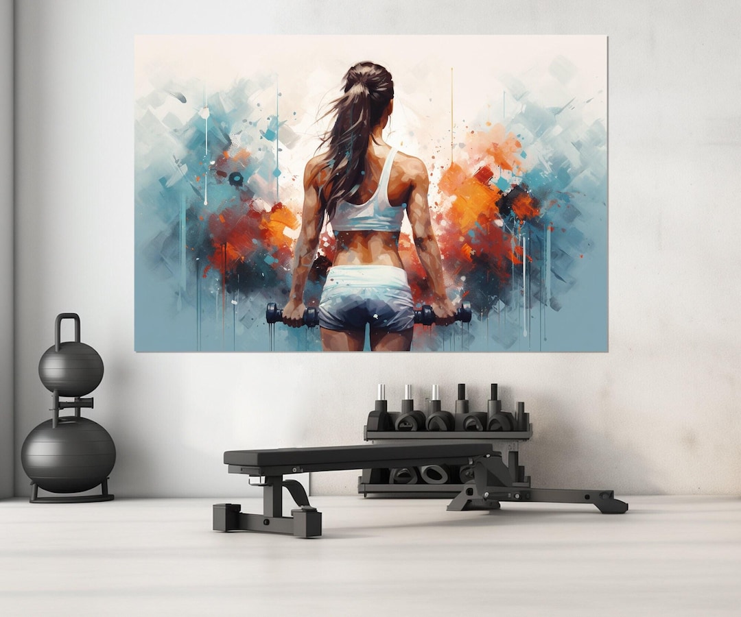 Women Workout Motivation Canvas Print, Fitness Inspiration Wall Art ...