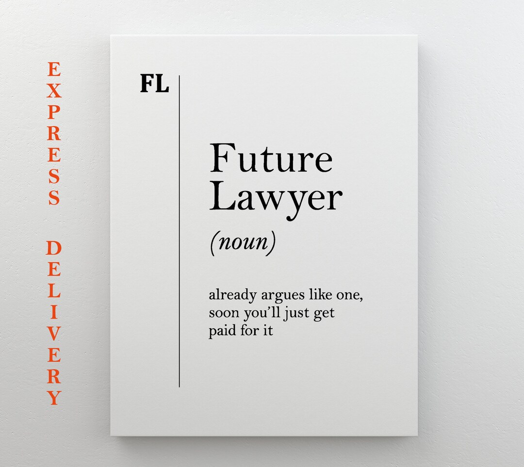 Future Lawyer Definition Print, Future Lawyer Canvas Art, Law Student ...