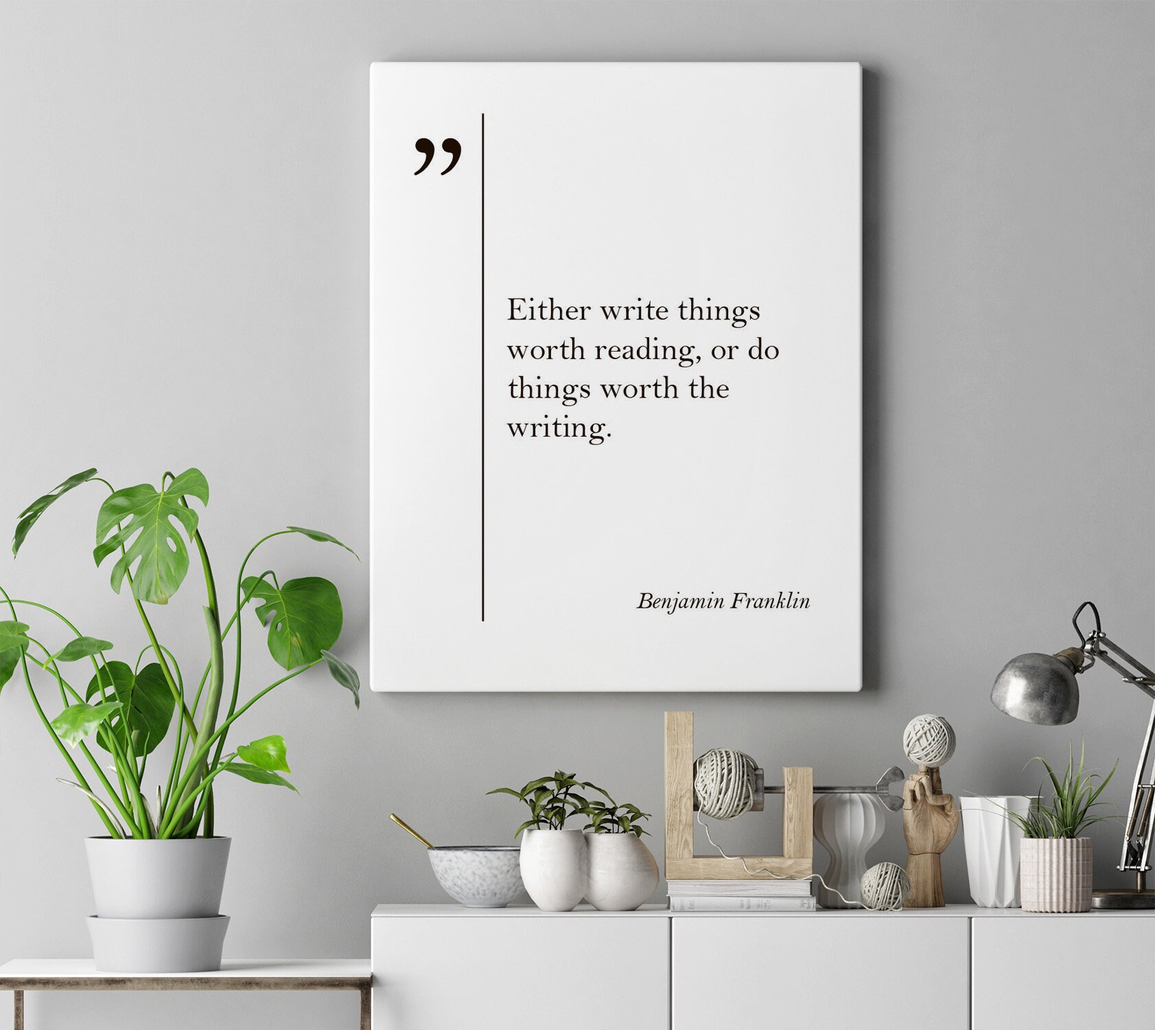 Benjamin Franklin Quote Canvas Print History Teacher Gift - Etsy